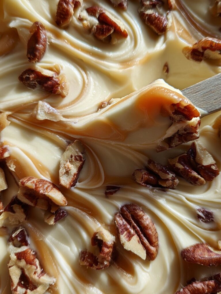 White Chocolate Caramel Pecan Fudge