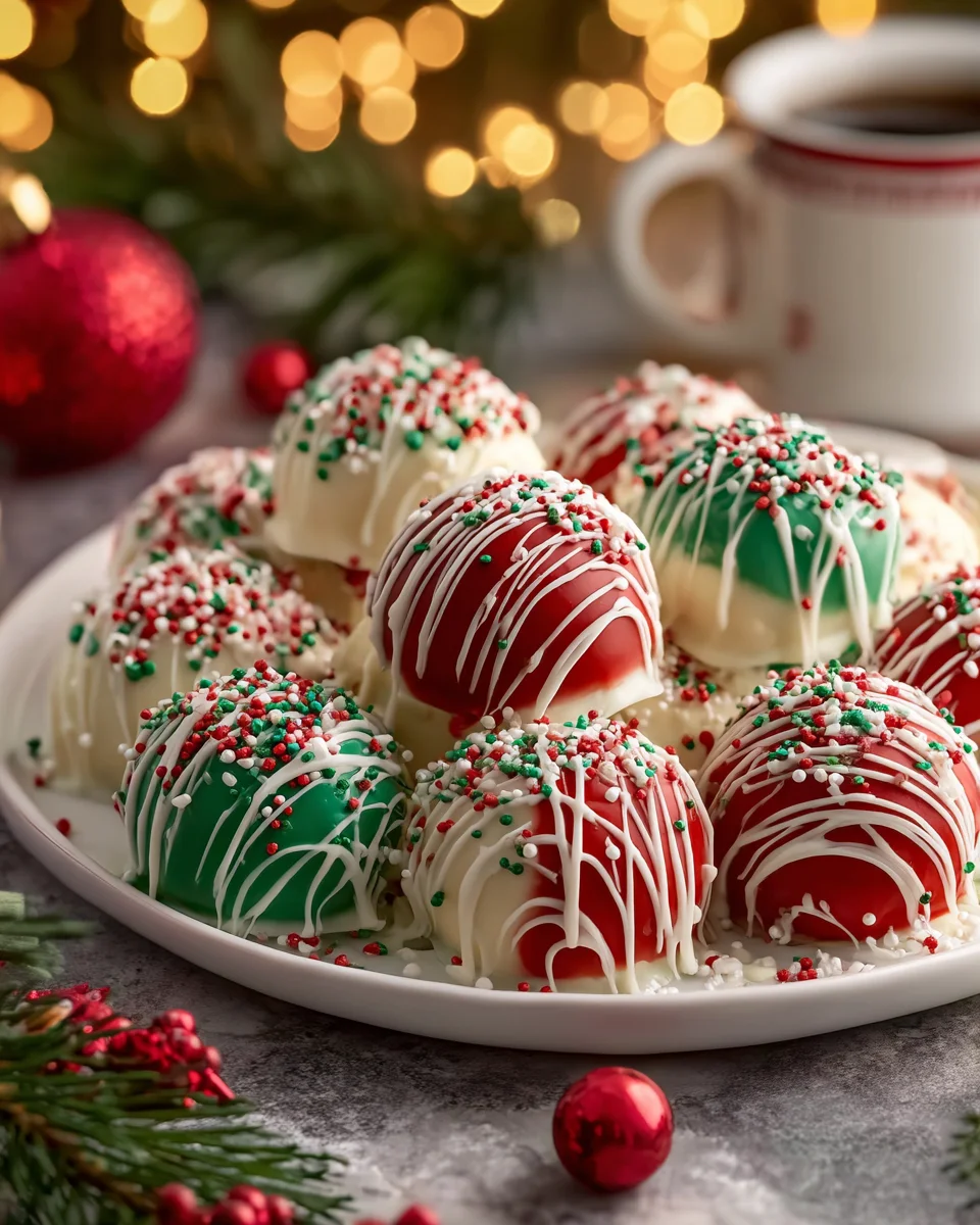 No-Bake Christmas Cheesecake Bites - cookinglayer.com