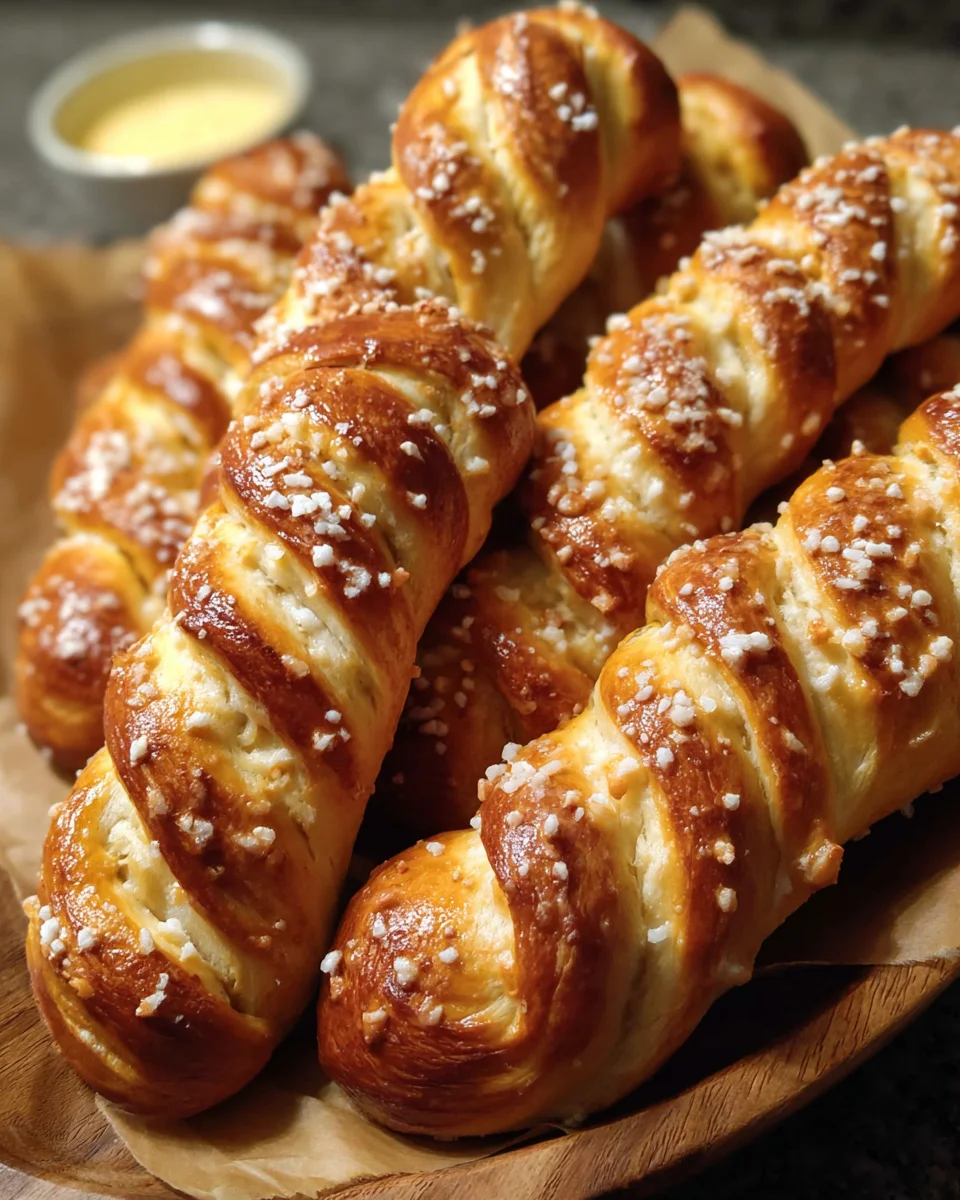 German Soft Pretzel Sticks - cookinglayer.com