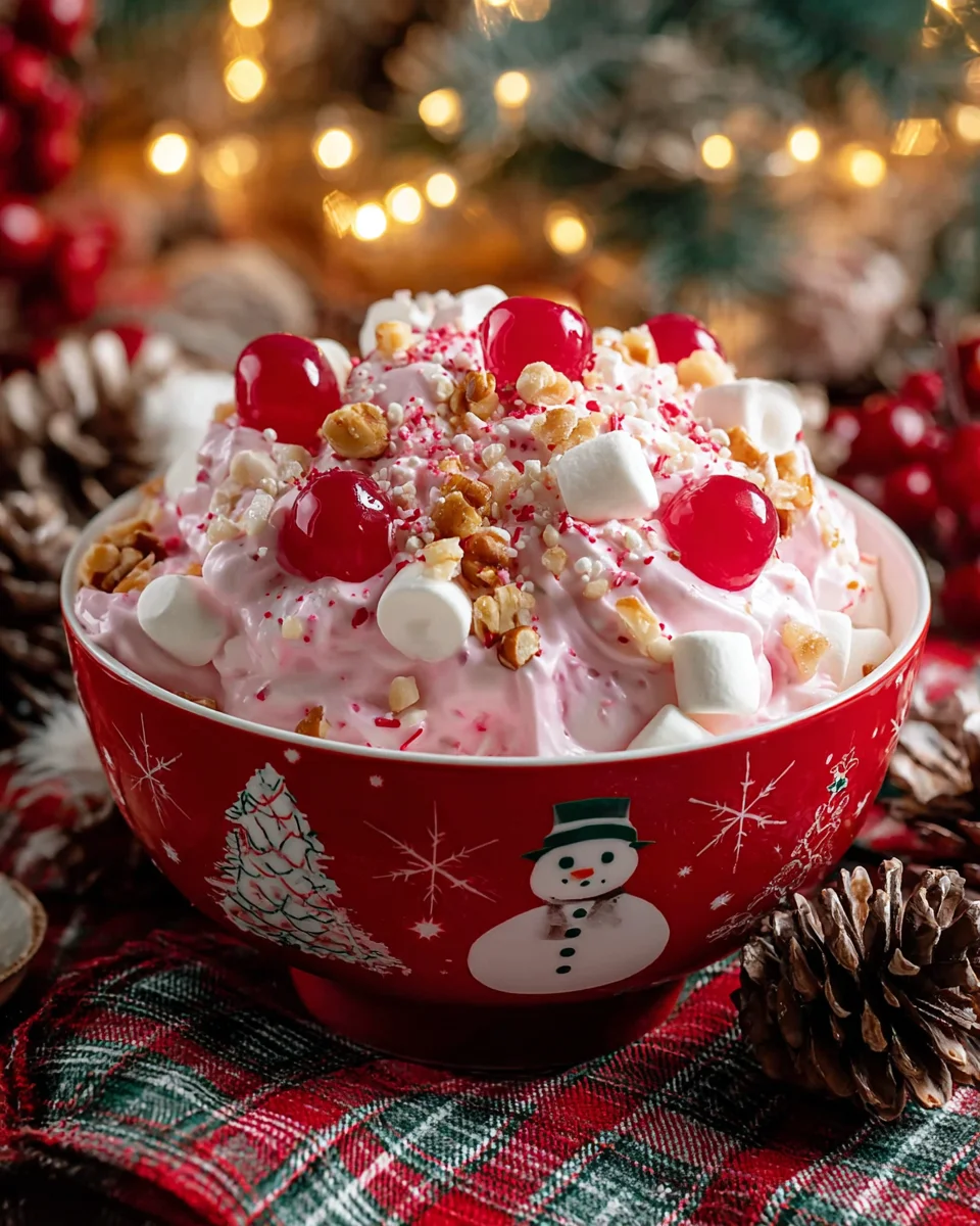 Christmas Cherry Fluff - cookinglayer.com