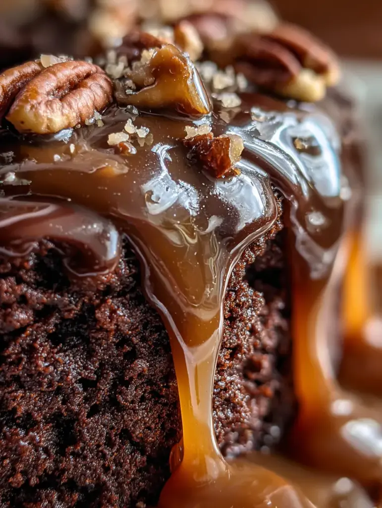 Turtle Chocolate Fudge Cake