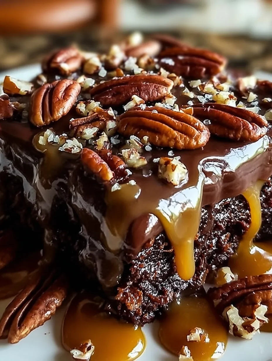 Turtle Chocolate Fudge Cake