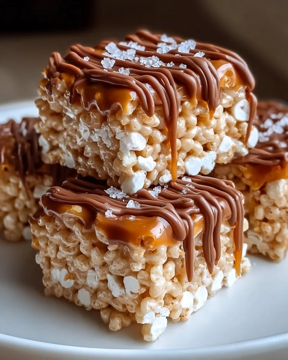 Salted Caramel Rice Krispie Treats