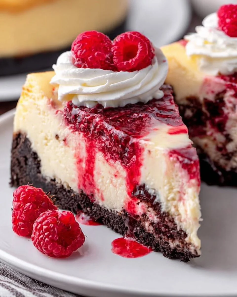 White Chocolate Raspberry Cheesecake